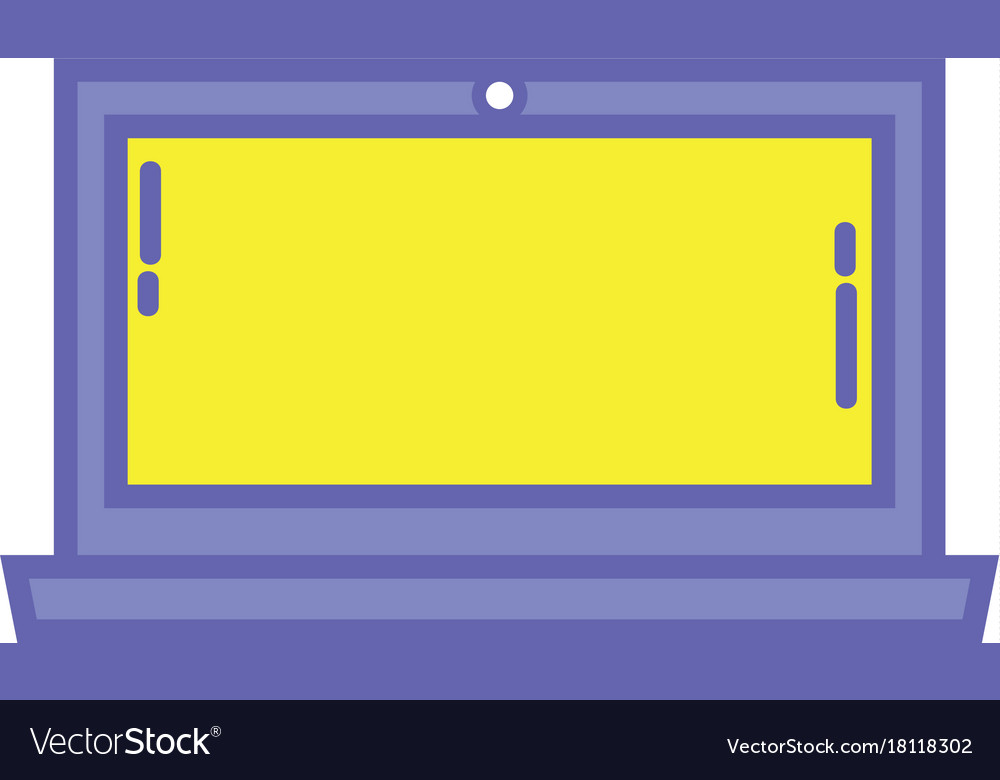 Color laptop screen electronic technology Vector Image