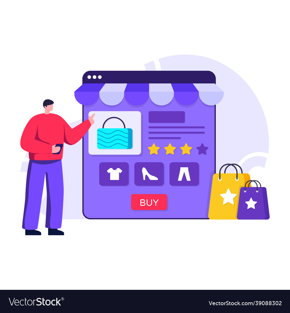 Ecommerce website Royalty Free Vector Image - VectorStock