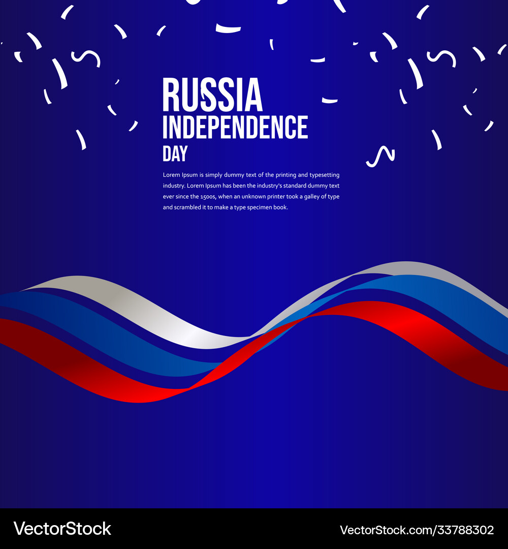 Happy russia independence day celebration Vector Image