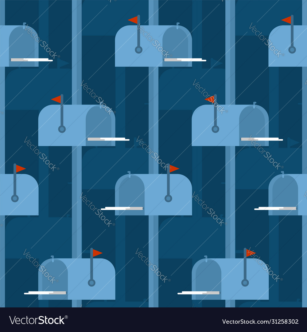 Mailbox pattern seamless box for letters Vector Image