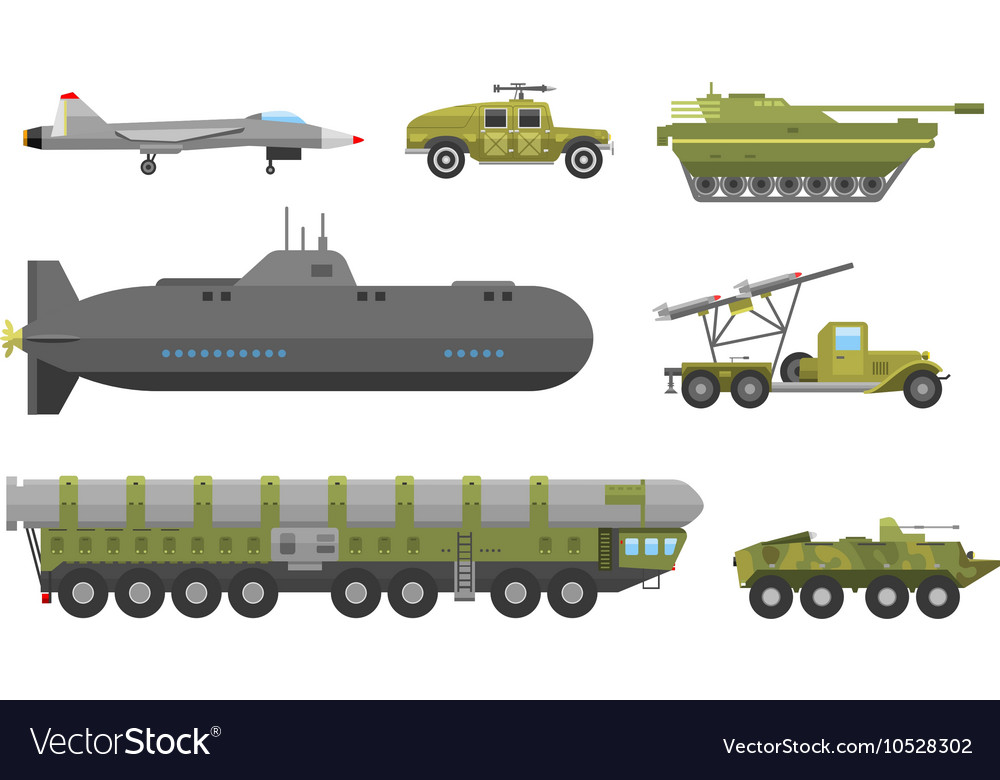 Military technic transport armor flat Royalty Free Vector