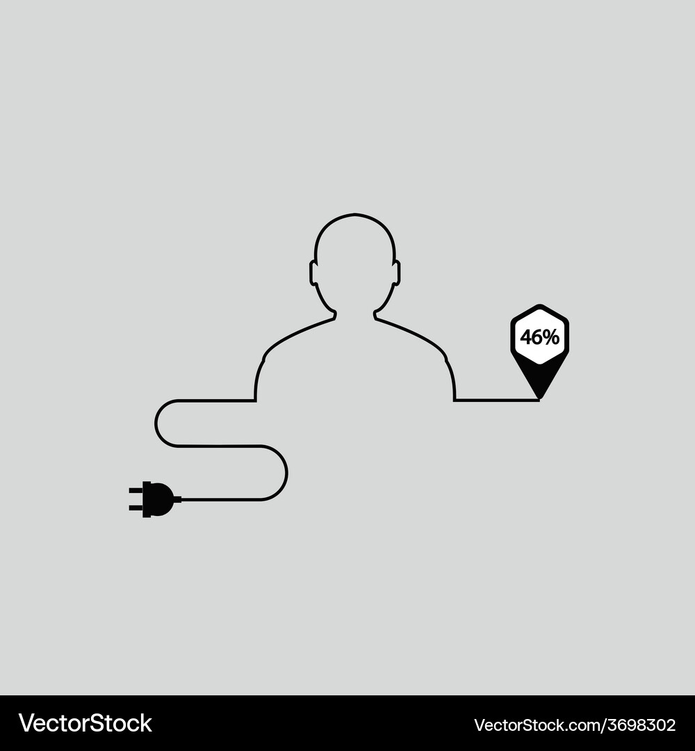 Outline of the human electrical wire Royalty Free Vector