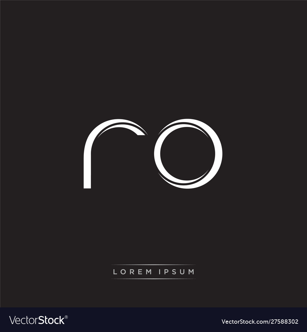 Ro initial letter split lowercase logo modern Vector Image