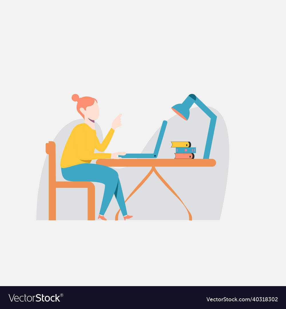 Studying Royalty Free Vector Image - VectorStock
