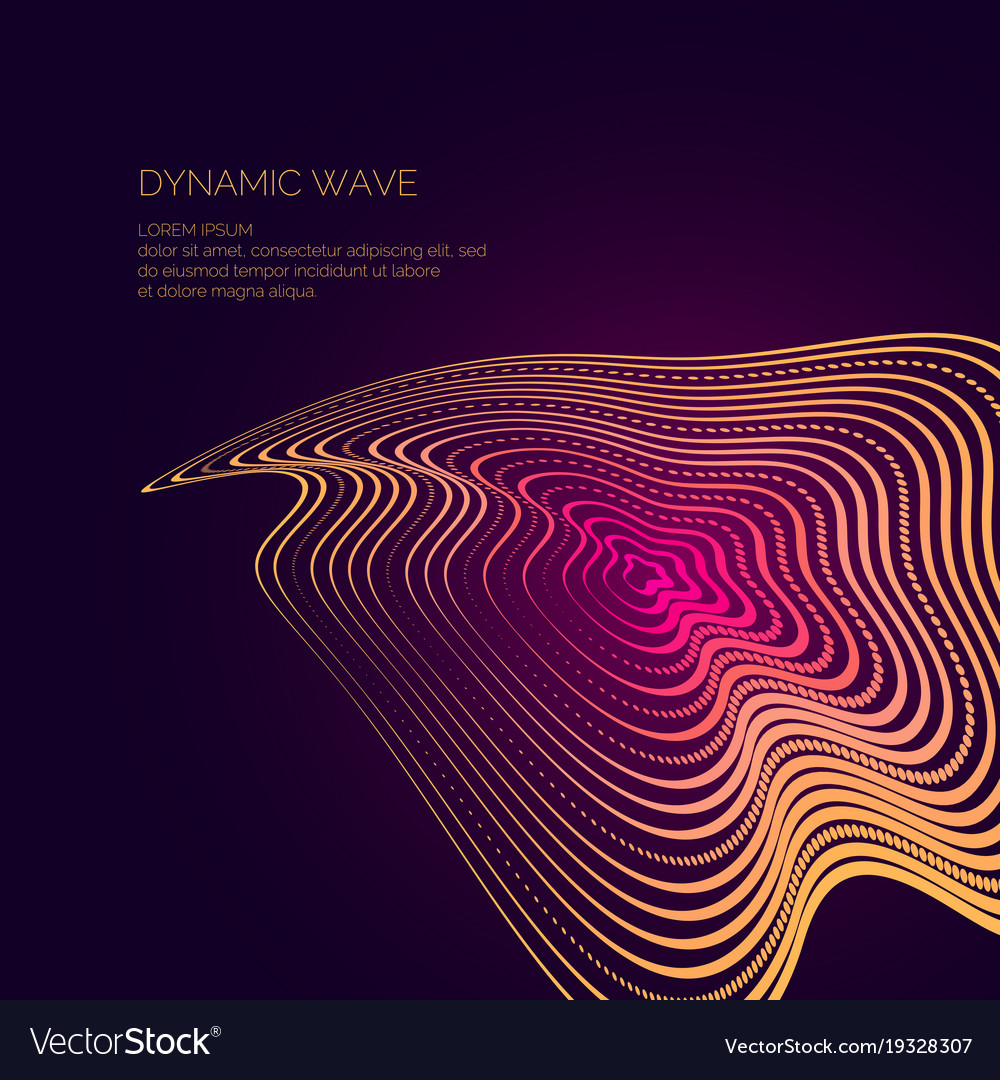 Bright abstract background with a dynamic waves Vector Image