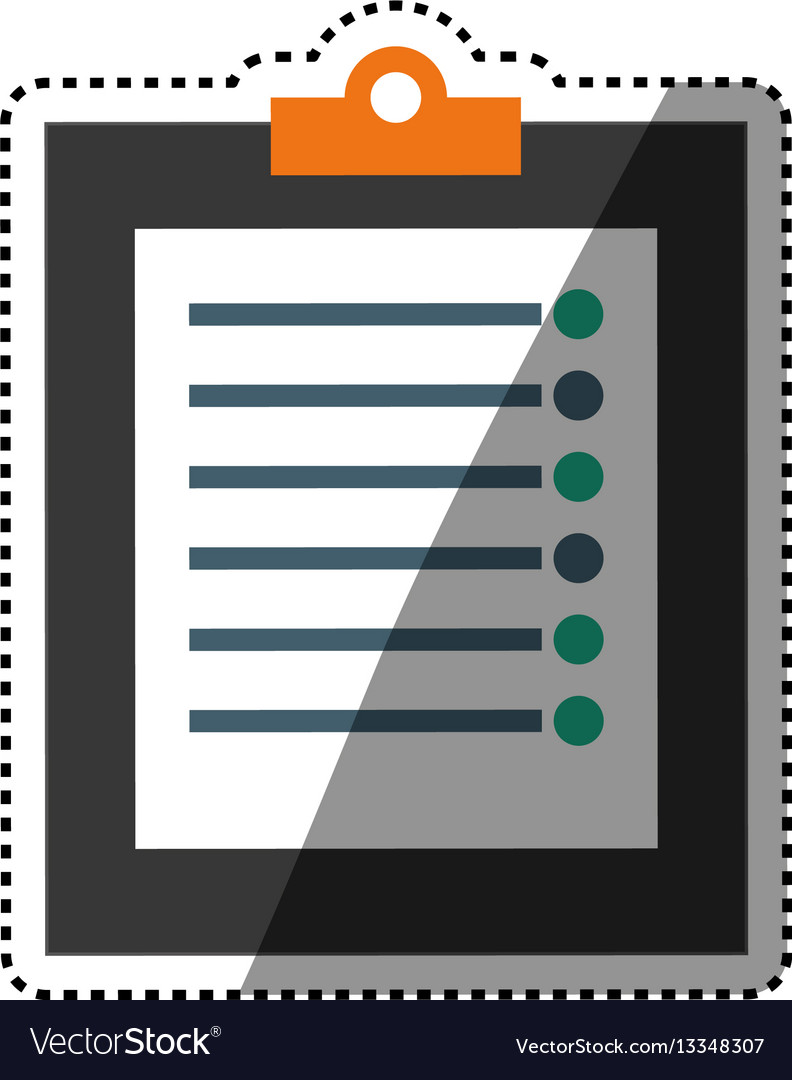 Checklist document sheet Royalty Free Vector Image