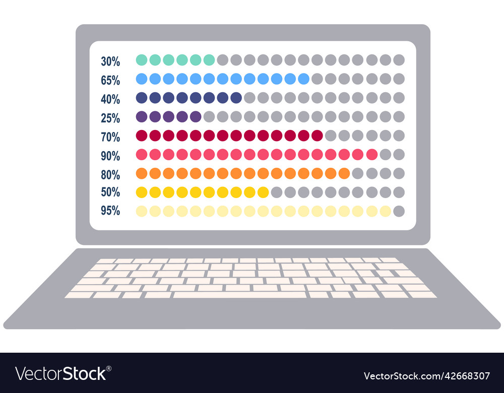 Data analysis research statistics concept Vector Image