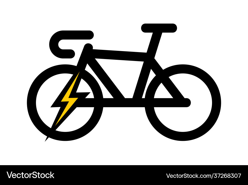 Electric bike symbol Royalty Free Vector Image