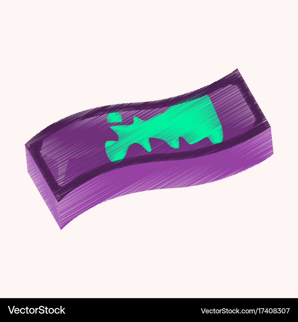 Flat shading style icon dirty money Royalty Free Vector