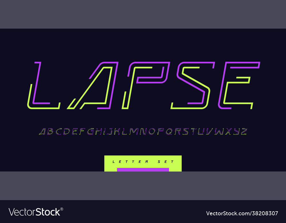 Linear uppercase letter set alphabet font Vector Image Linear uppercase letter set alphabet font Vector Image