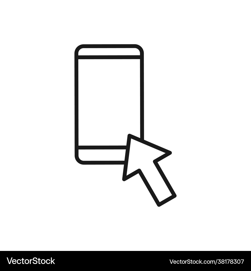 Mobile phone with arrow icon design smartphone Vector Image