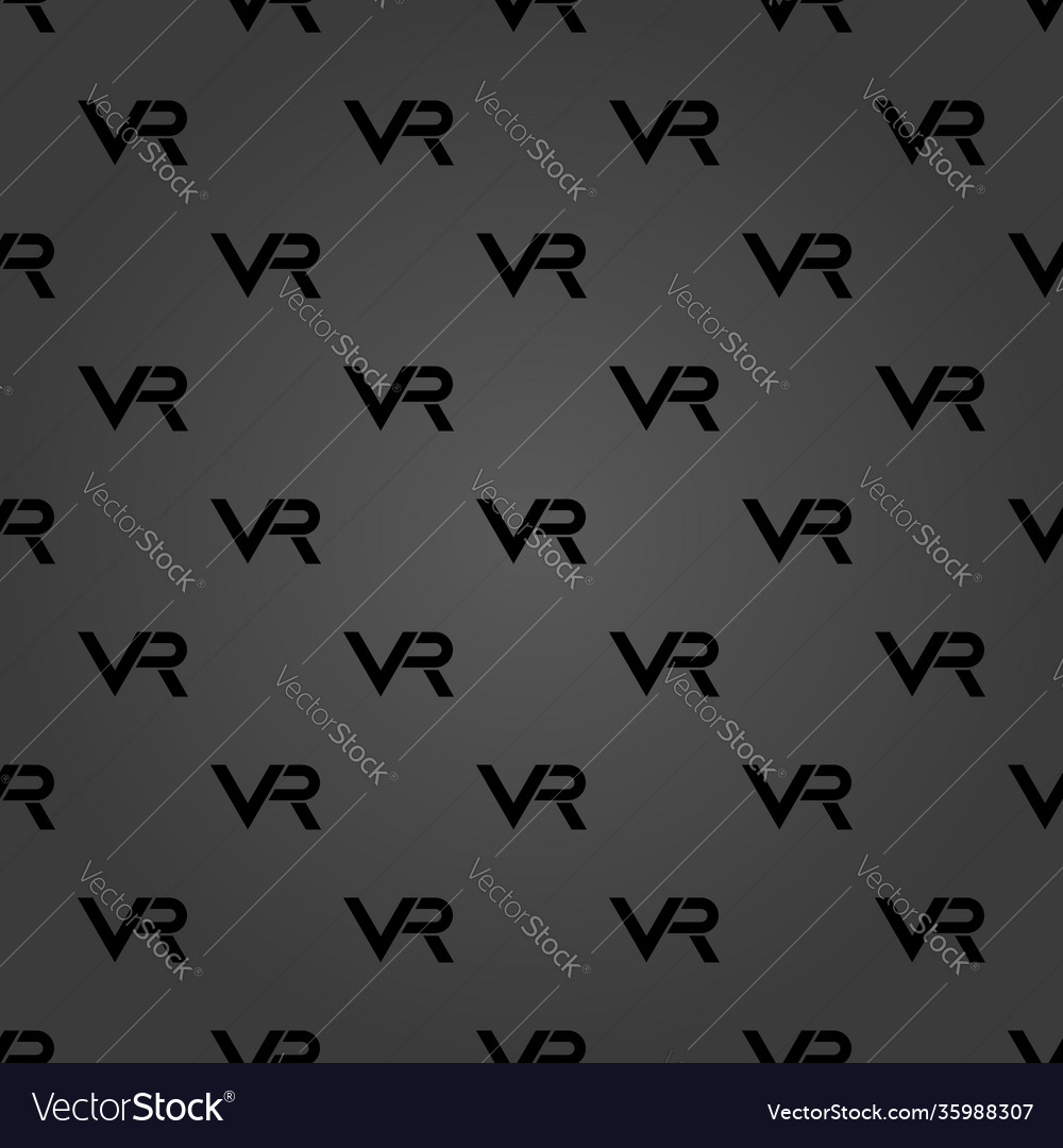 Seamless pattern vr logos Royalty Free Vector Image