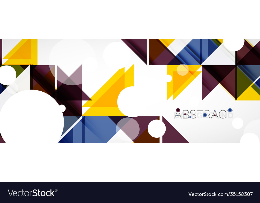 Set triangle geometric backgrounds Royalty Free Vector Image