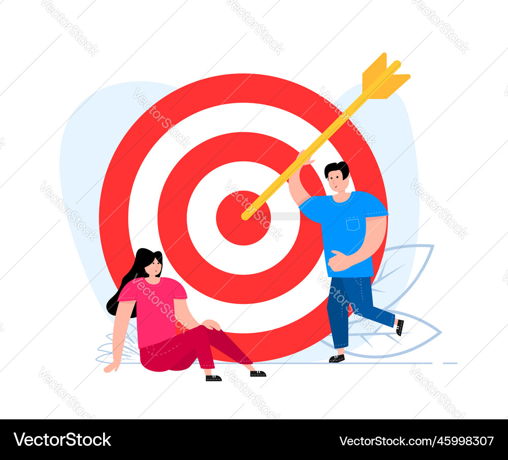 Teamwork business target audience outreach Vector Image