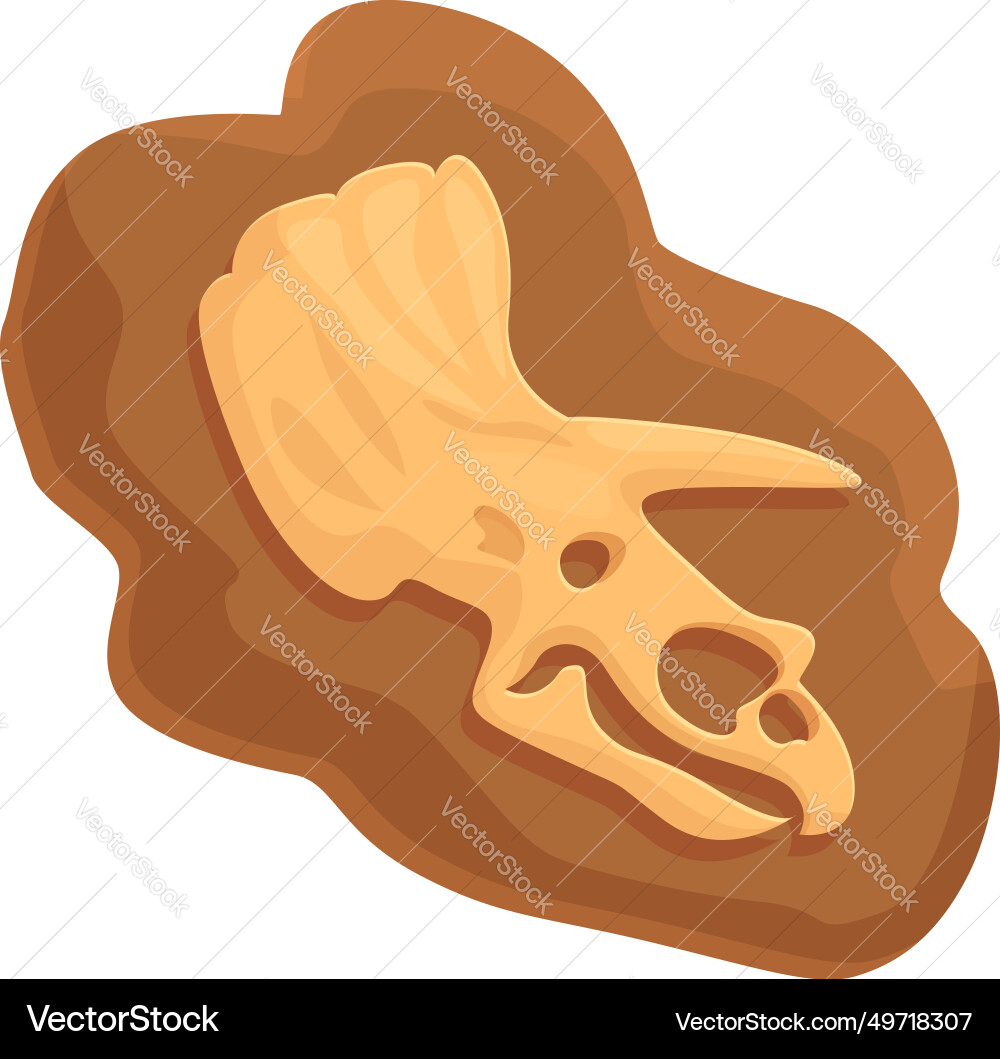 Terrain dinosaur fossil icon cartoon layer Vector Image
