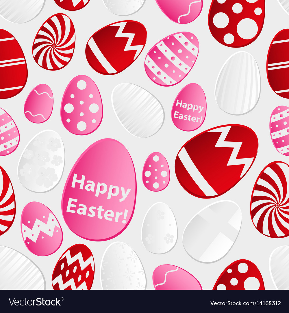 Easter eggs design from color paper pattern Vector Image