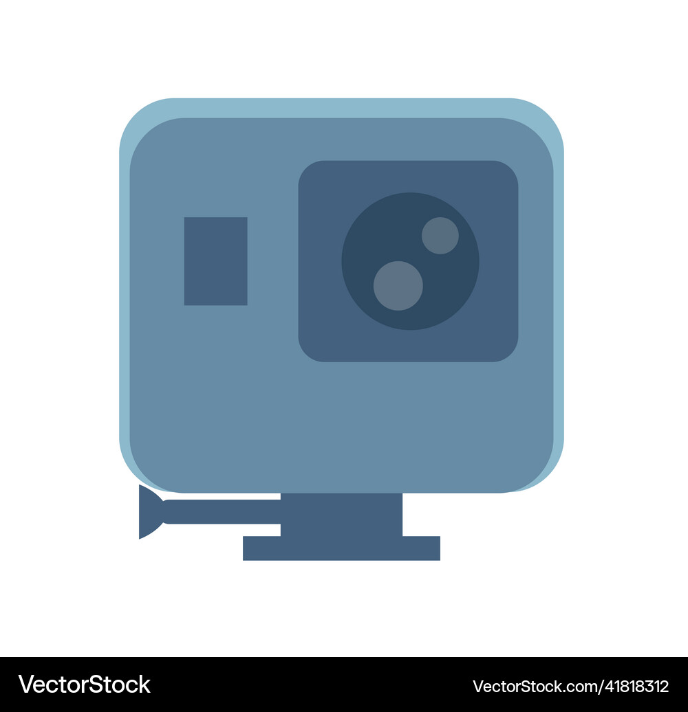 Mini camera of grey color Royalty Free Vector Image