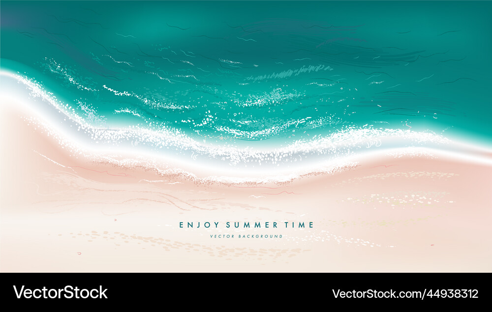 Realistic of sandy summer beach Royalty Free Vector Image