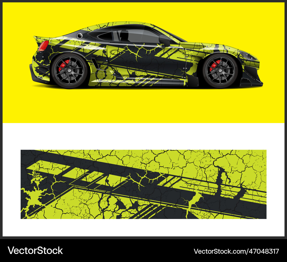 Abstract vehicle vinyl branding wrap Royalty Free Vector