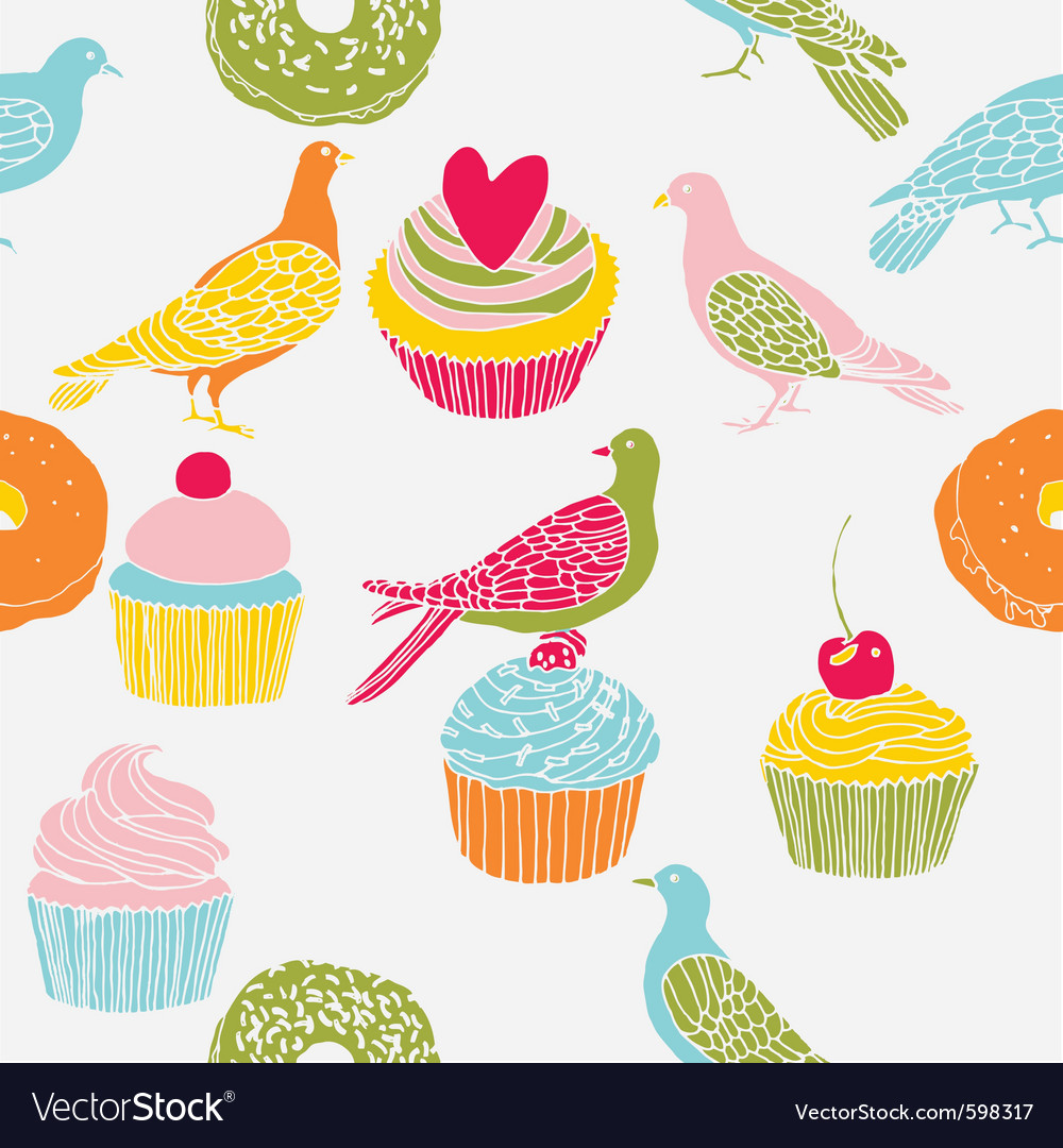 Bird collage background Royalty Free Vector Image