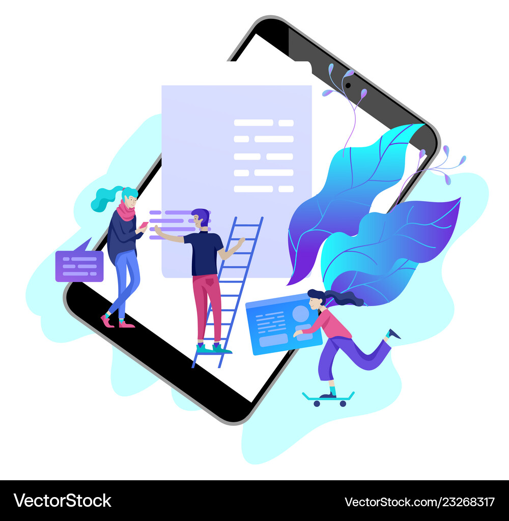 Concept education people internet studying Vector Image
