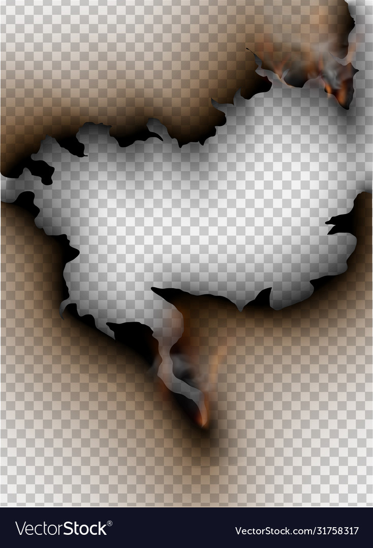 Design burning templates torn paper with fire Vector Image