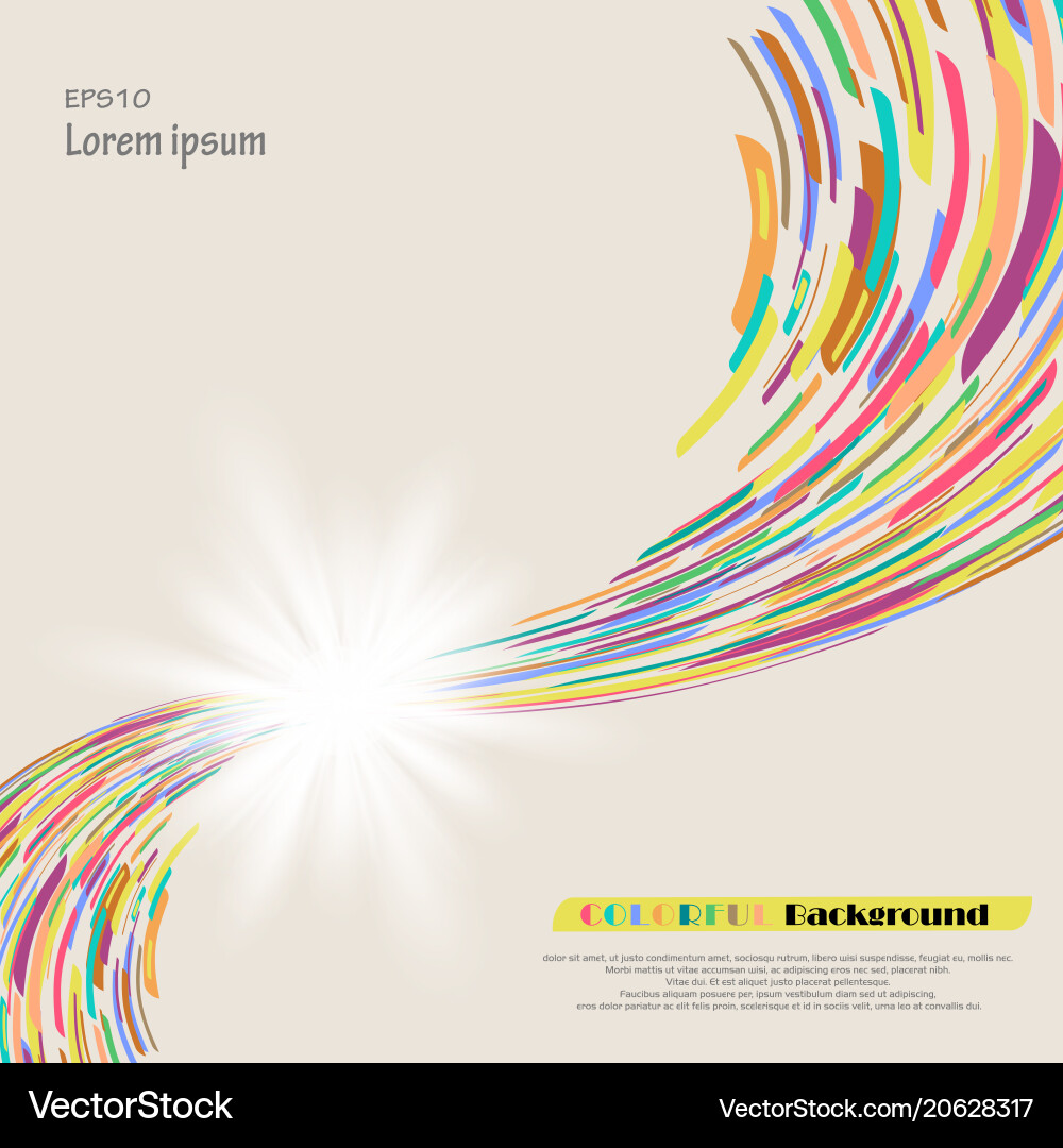Dynamic of colorful modern line background Vector Image