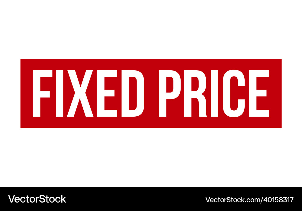 Fixed price rubber stamp red price rubber Vector Image