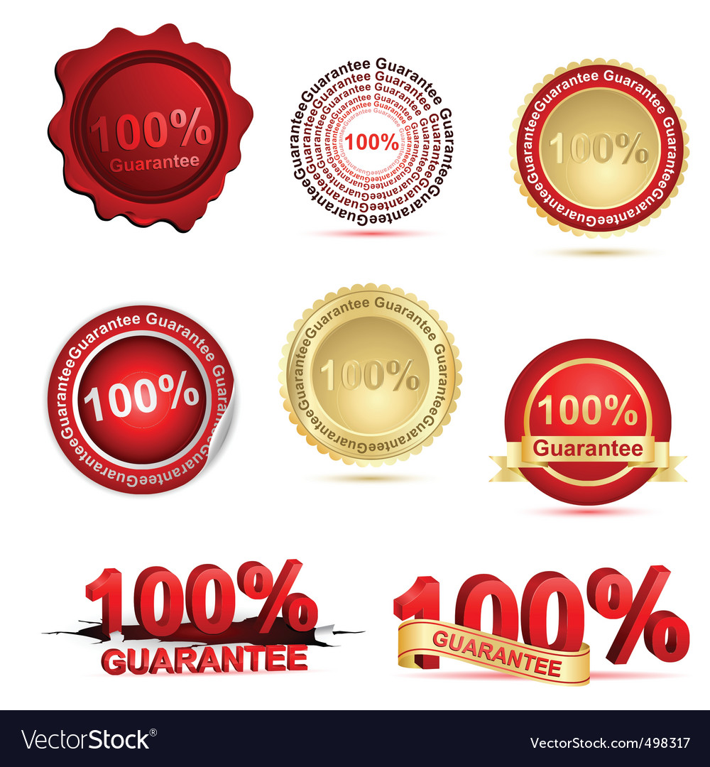 Guarantee tags Royalty Free Vector Image - VectorStock