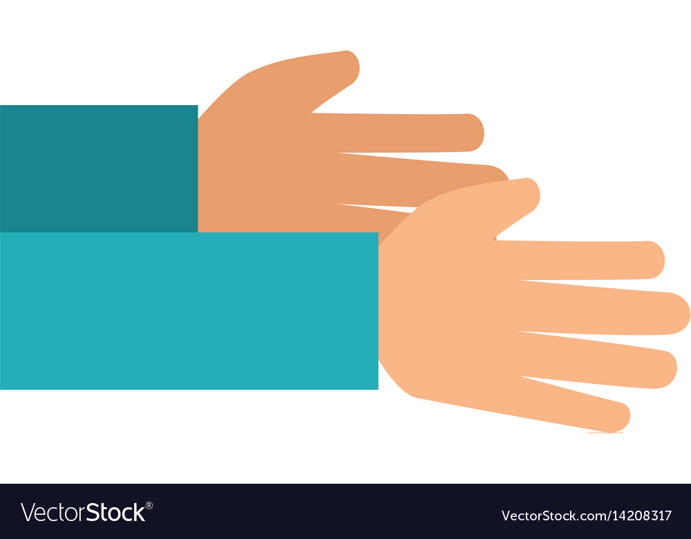 Hands human isolated icon Royalty Free Vector Image