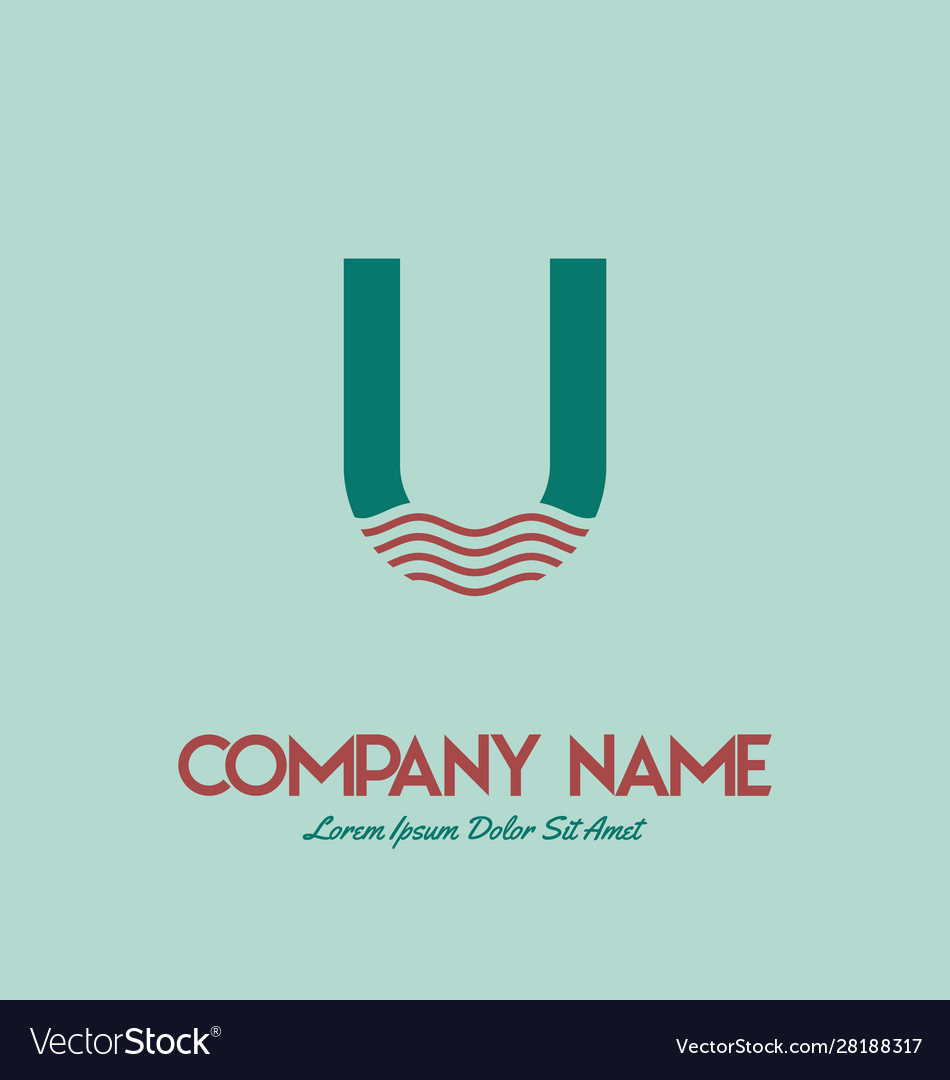 Initial letter u logo design template u Royalty Free Vector