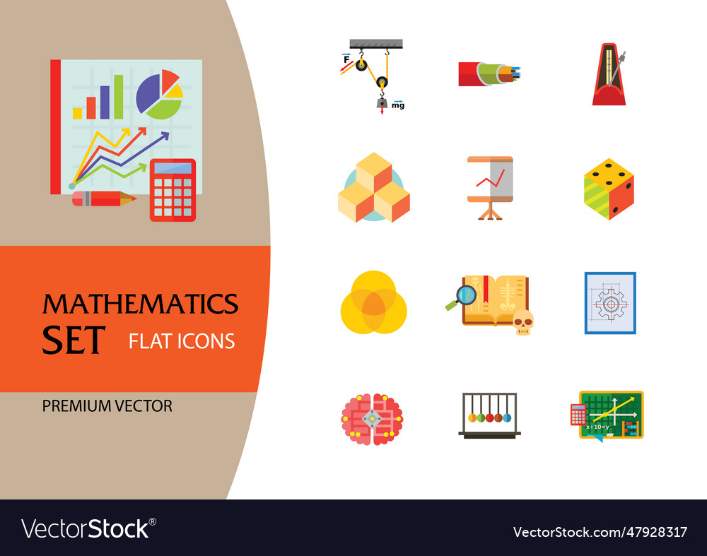 Mathematics icon set Royalty Free Vector Image Mathematics icon set Royalty Free Vector Image