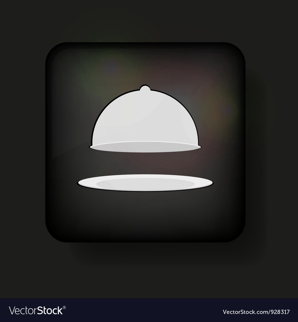 Meal tray button Royalty Free Vector Image - VectorStock