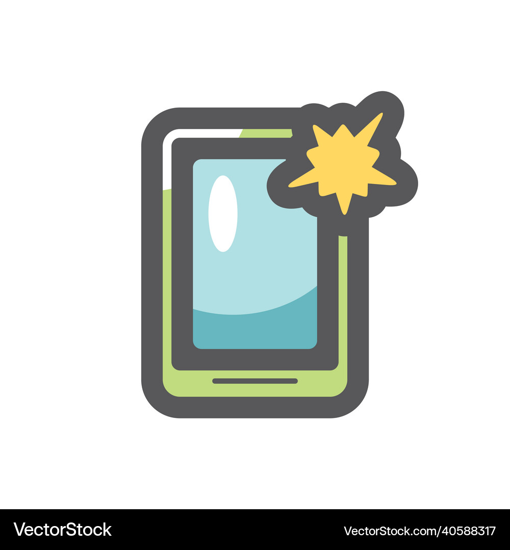 Photo on smart phone icon cartoon Royalty Free Vector Image