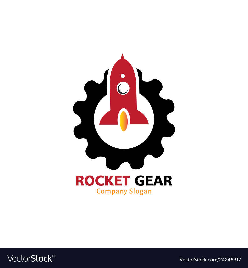 Rocket gear logo Royalty Free Vector Image - VectorStock