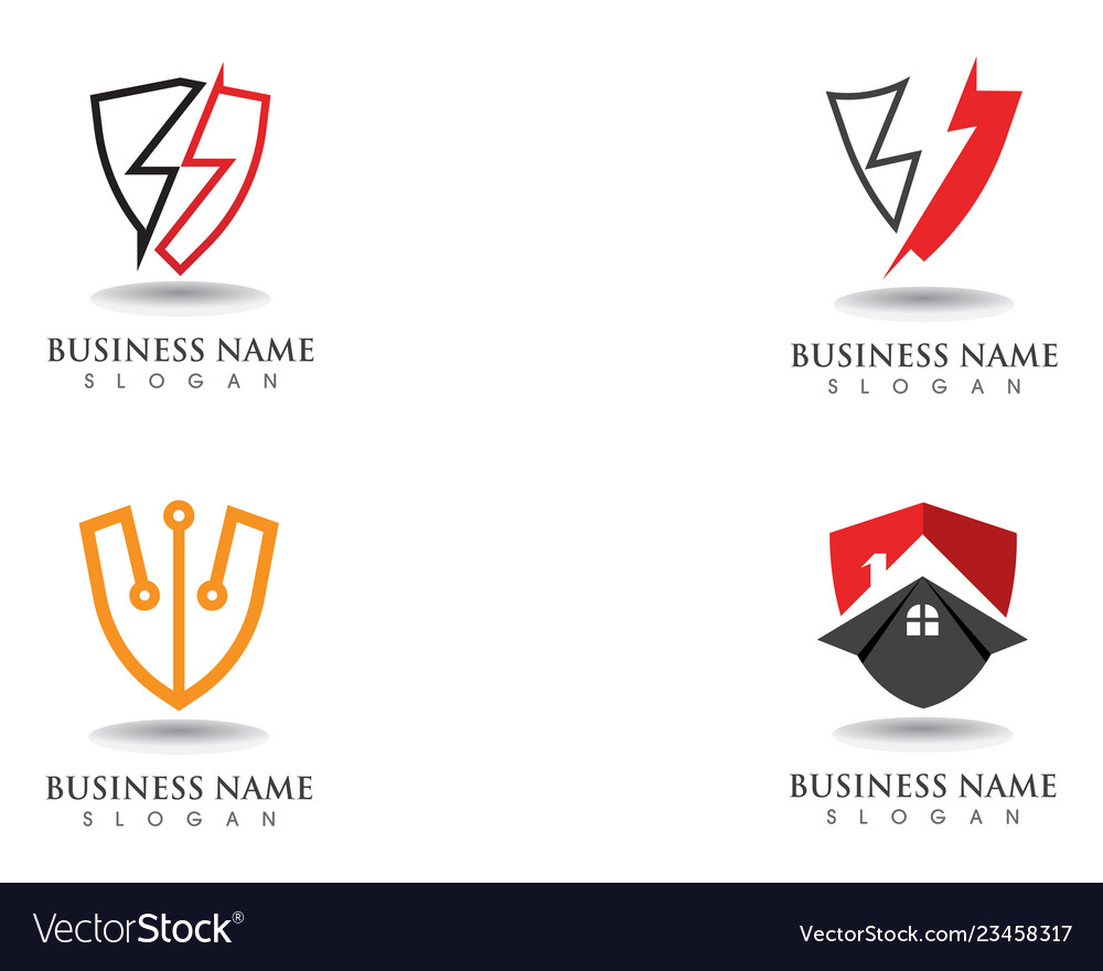 Shield guard logo design Royalty Free Vector Image