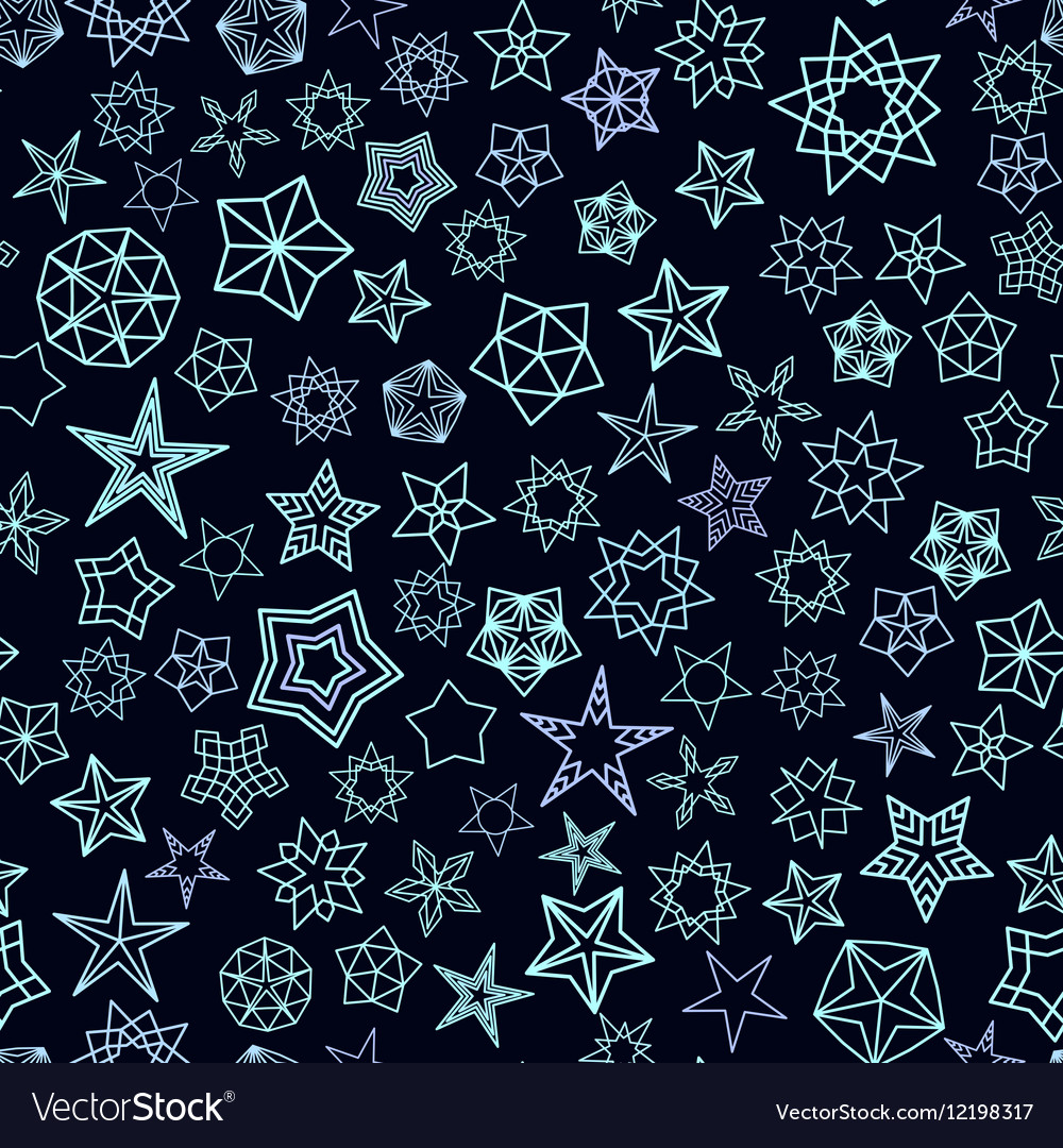 Stars pattern from silver starry elements Vector Image