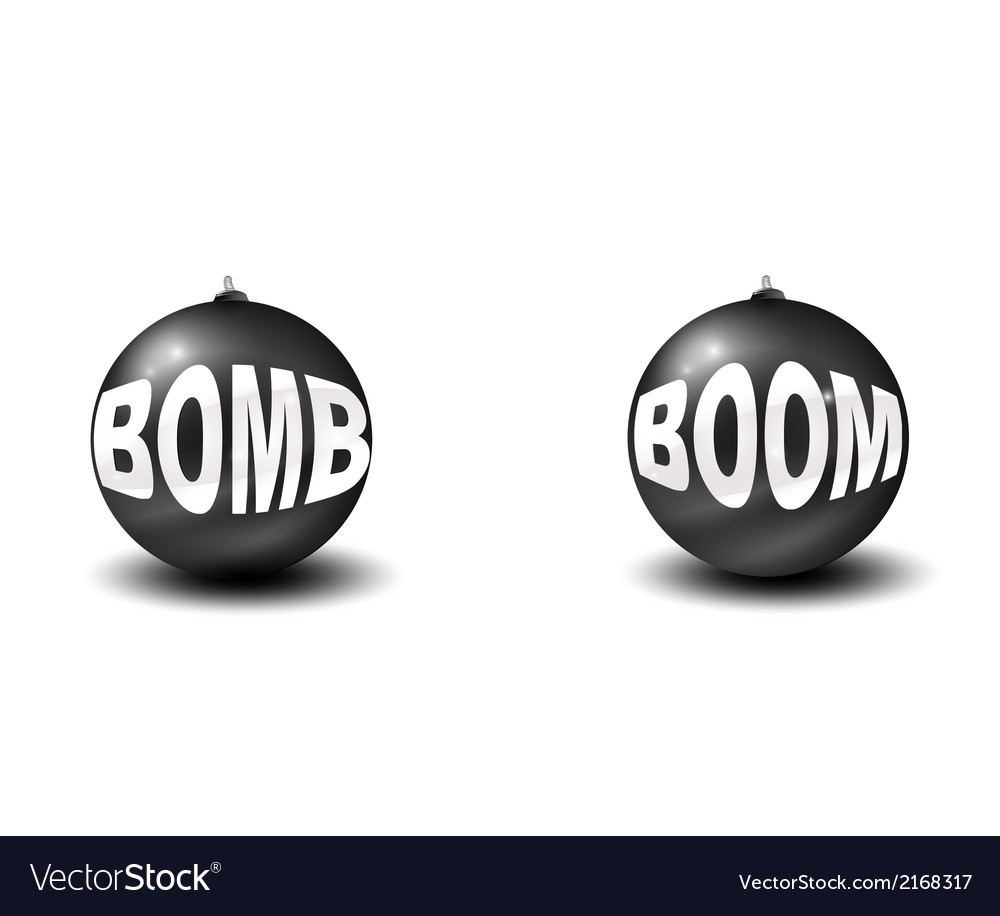 Two bombs Royalty Free Vector Image - VectorStock