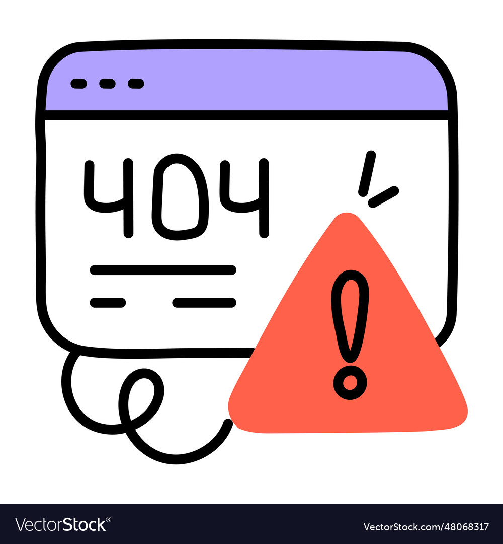 Web error Royalty Free Vector Image - VectorStock