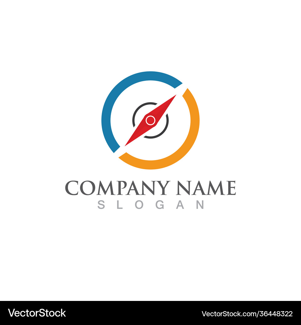 Compass logo design image Royalty Free Vector Image