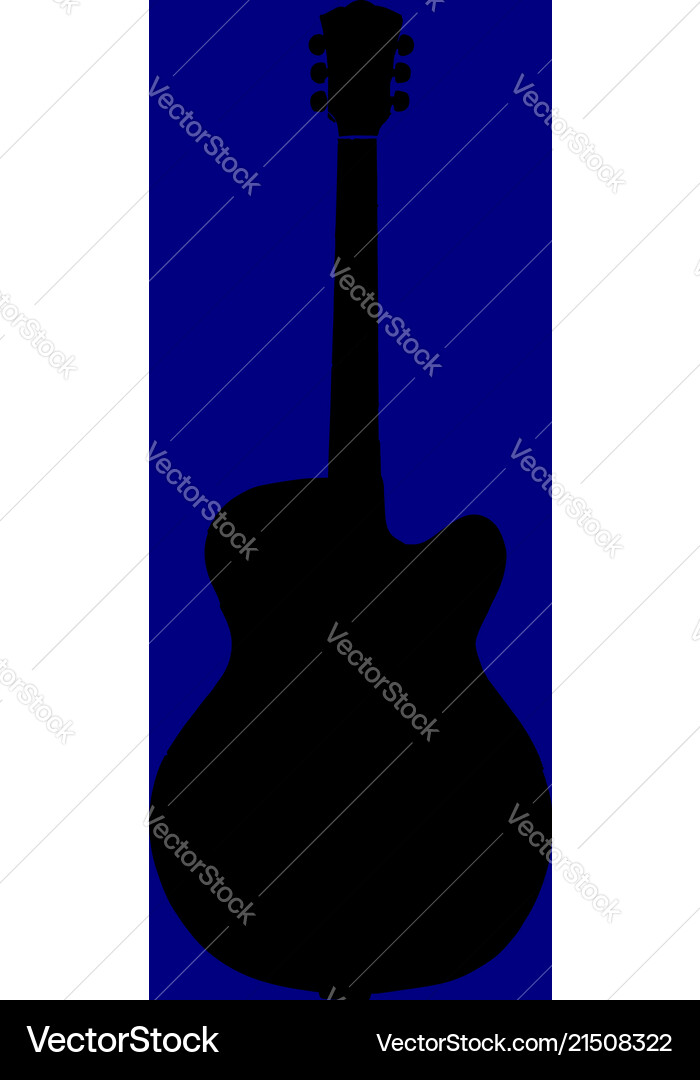 Guitar blue background Royalty Free Vector Image