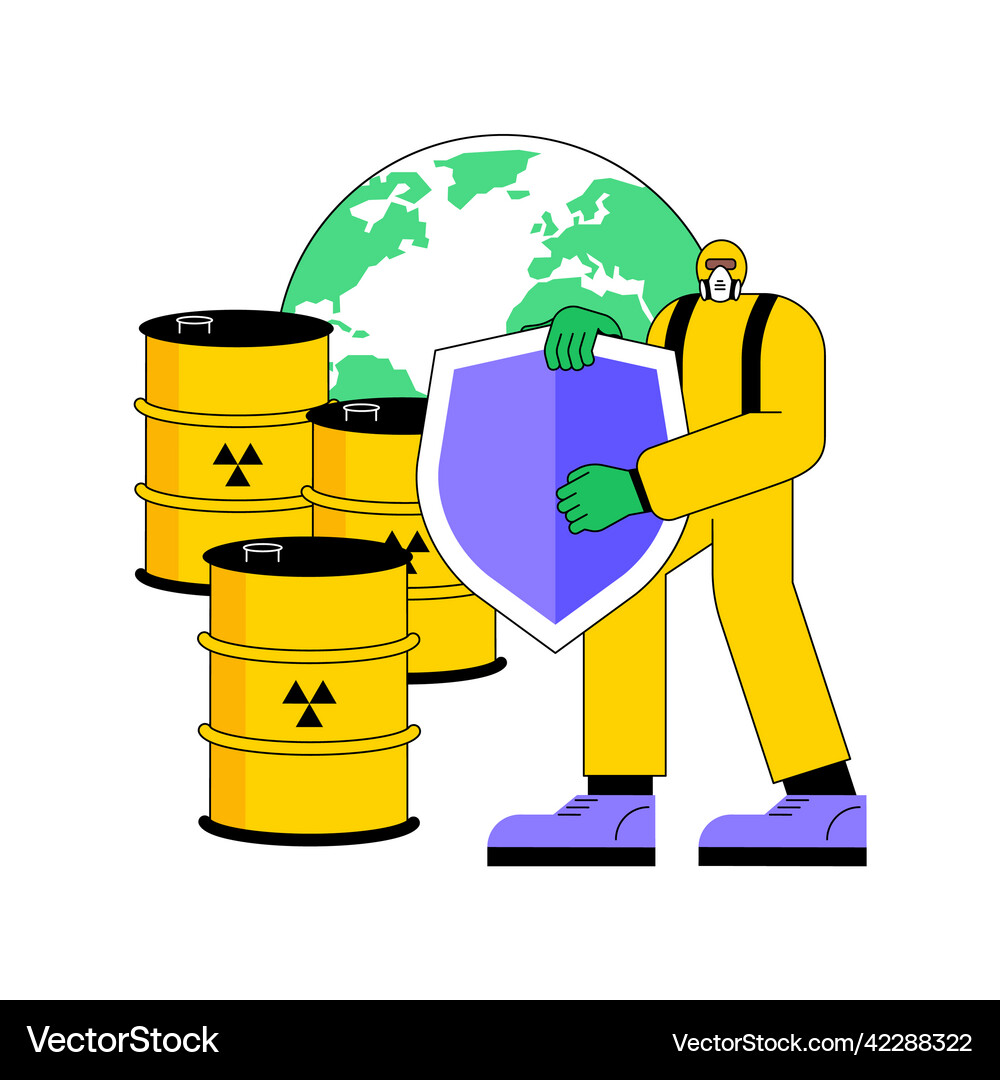 Safe storage of waste abstract concept Royalty Free Vector