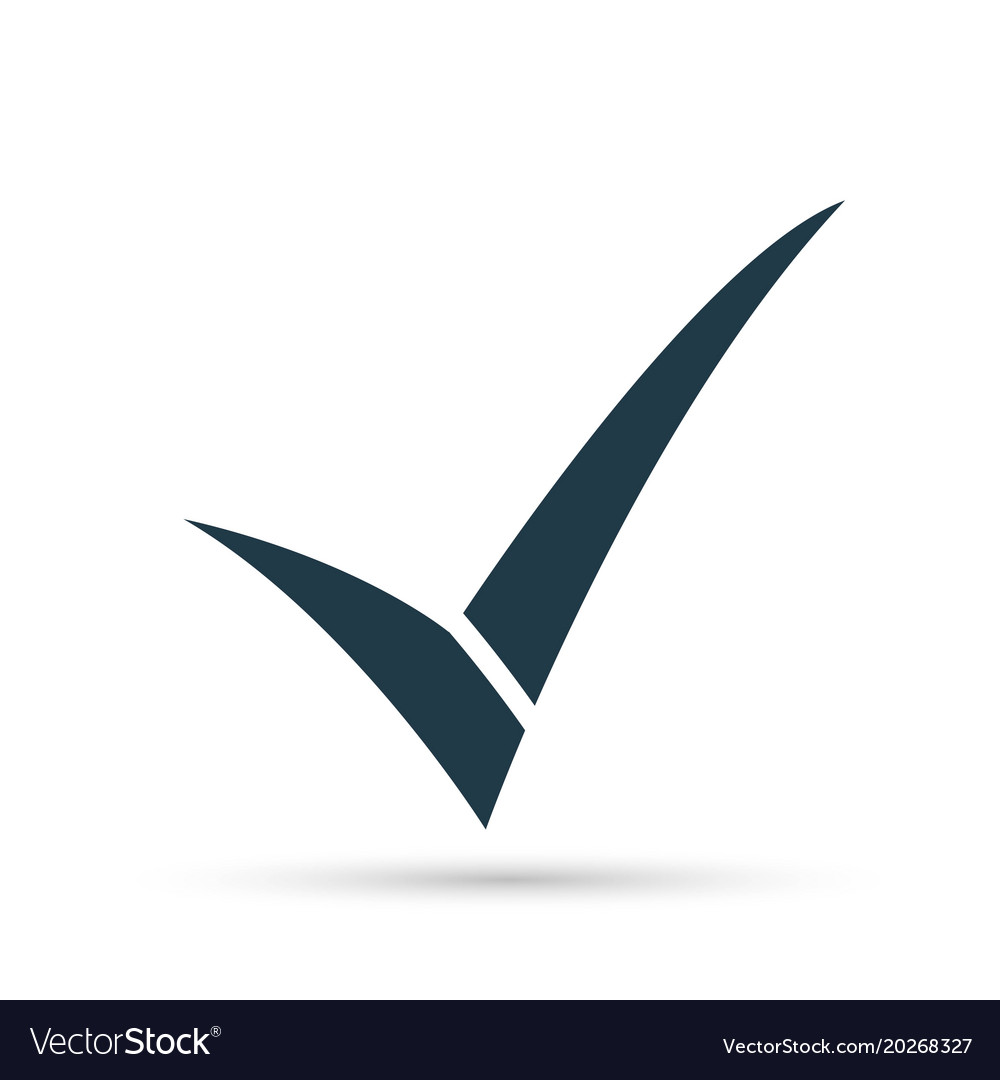 Black Check Mark Icon Tick Symbol In Color Vector Image