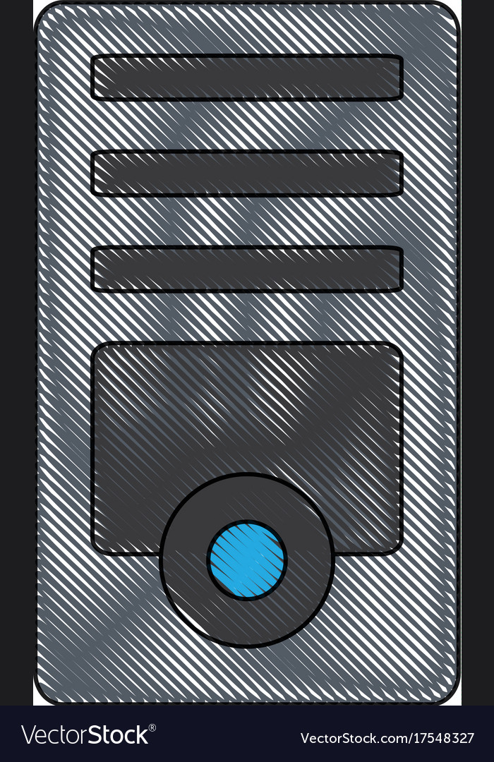Computer tower icon Royalty Free Vector Image - VectorStock