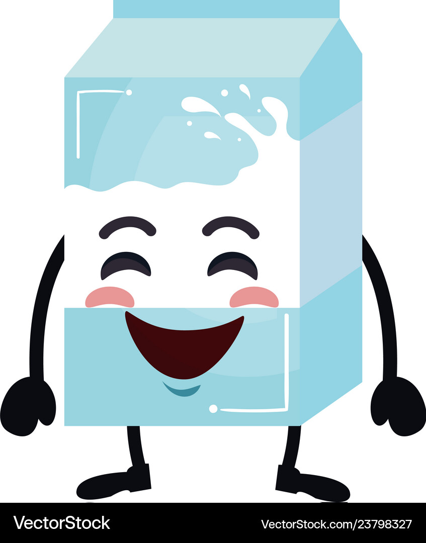 Delicious milk box kawaii character Royalty Free Vector