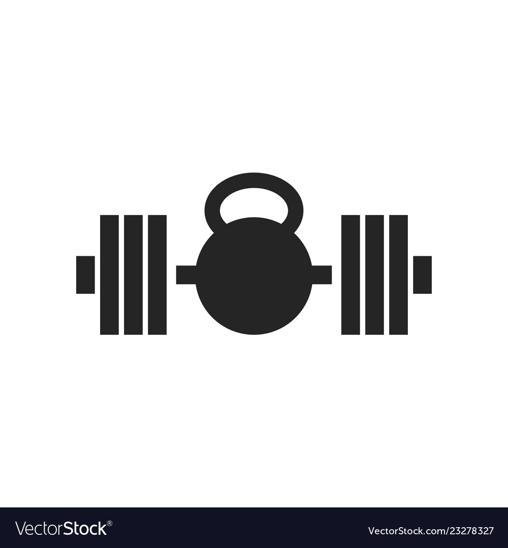 Dumbbell gym graphic icon design template Vector Image