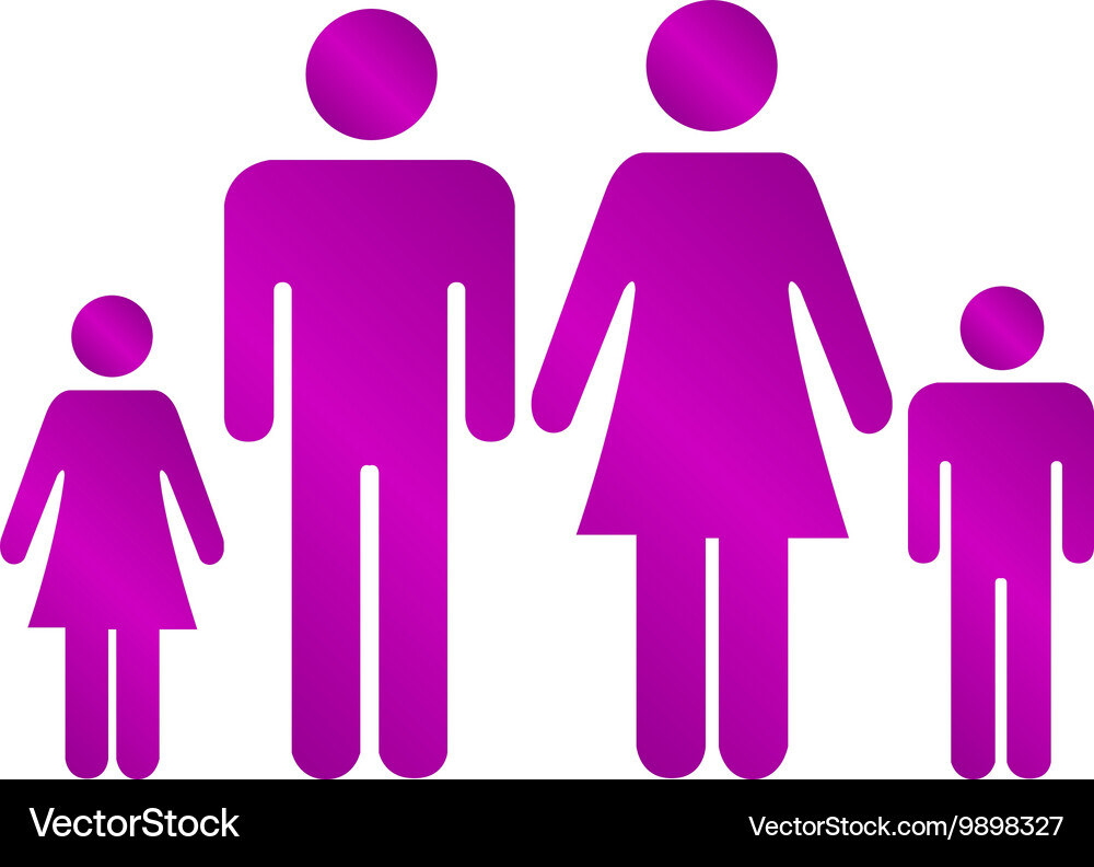 Family icon flat design style eps 10 Royalty Free Vector