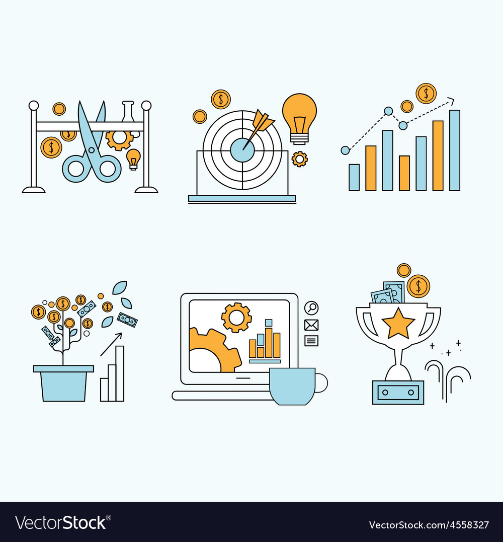 Flat design website development graphic Royalty Free Vector