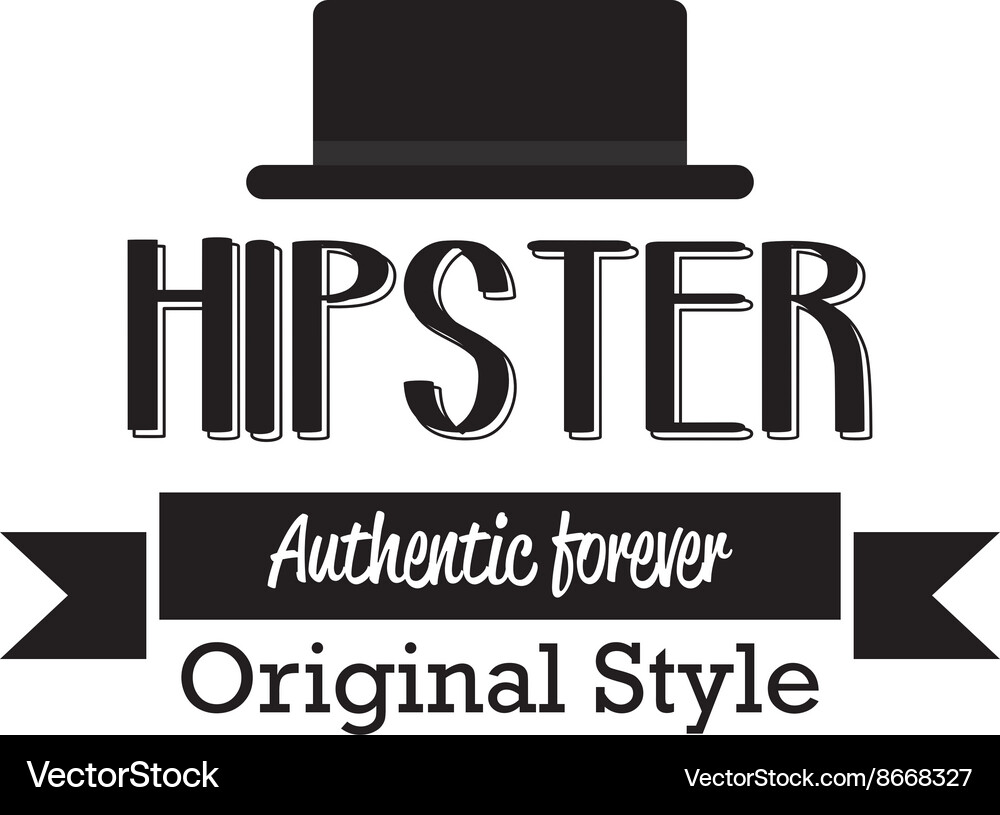 Hipster icon Royalty Free Vector Image - VectorStock