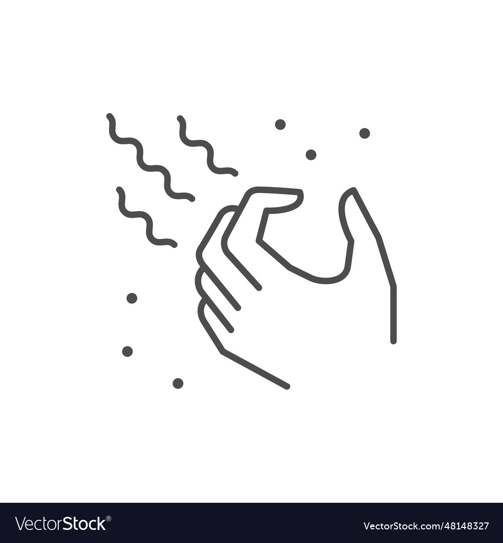 Itch process line outline icon Royalty Free Vector Image Itch process line outline icon Royalty Free Vector Image